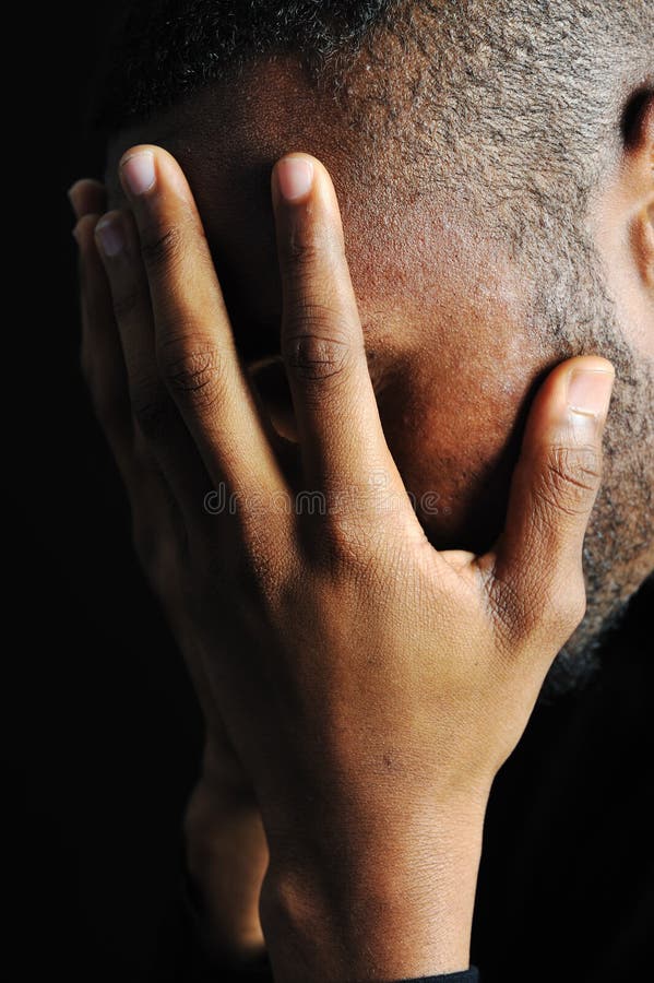 Black Man Crying stock image. Image of black, happy, white - 621587