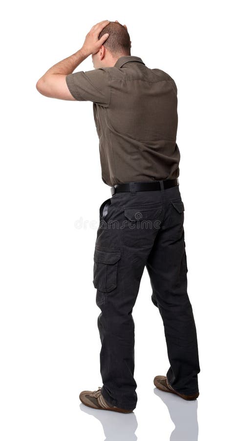 Desperate man stock photo. Image of pose, adult, stressed - 25263038