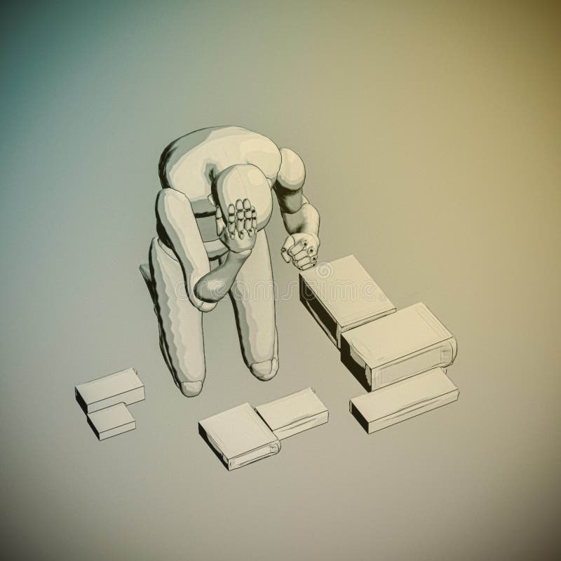 Desperate Man Crying, Shedding Tears in Grief, Despair, Sorrow. Unhappy ...