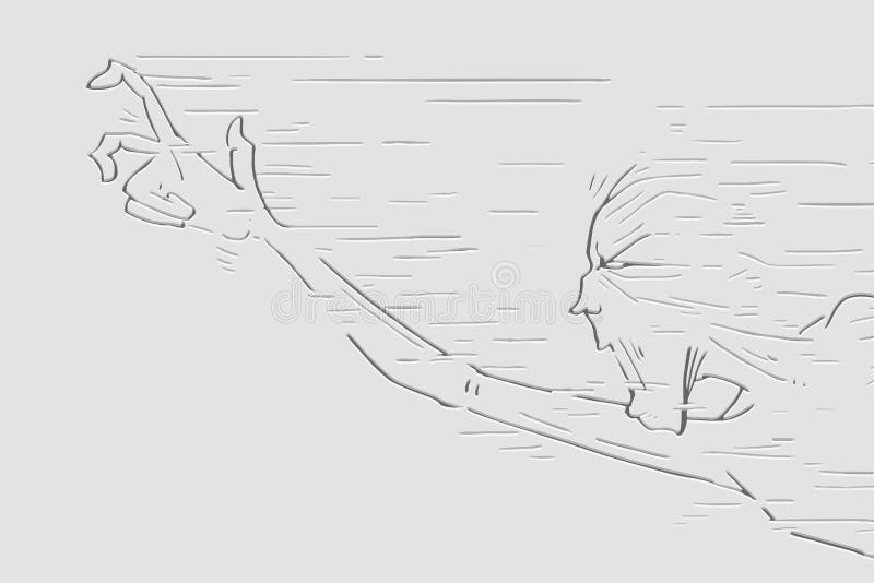 Desperate man draw stock vector. Illustration of surprised - 269368919