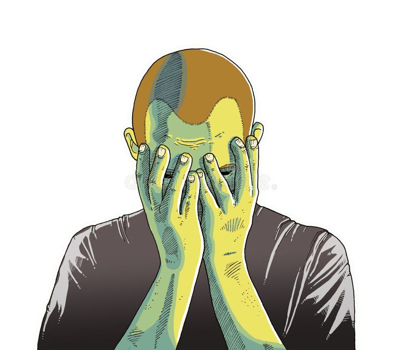 Desperate stock illustration. Illustration of face, despere - 30094313