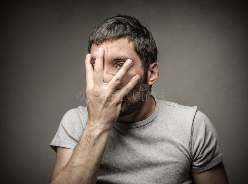 Desperate man stock image. Image of crazy, concept, depression - 46743517