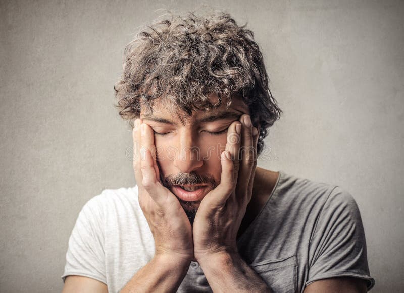 Desperate man stock photo. Image of despair, visage, sadness - 35820634