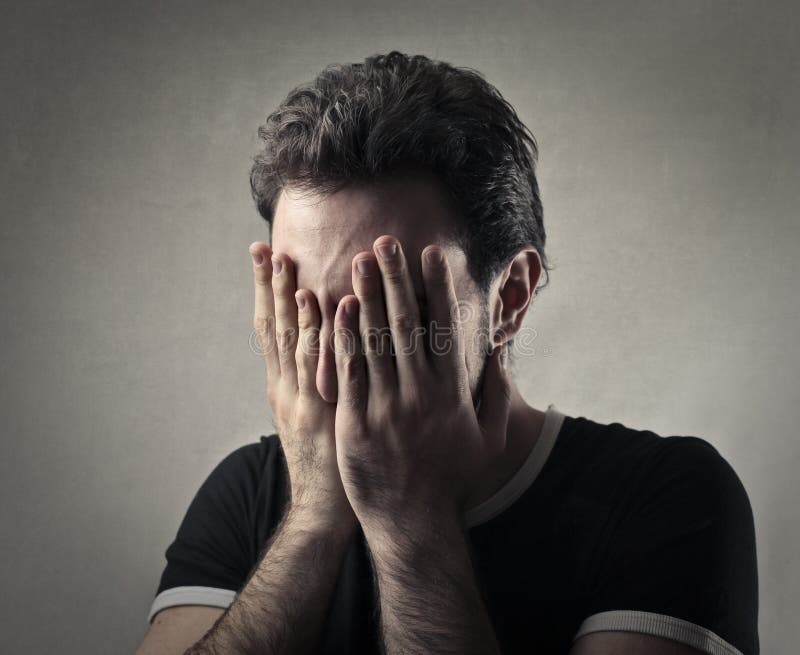 Desperate man stock photo. Image of cover, desperation - 67517328