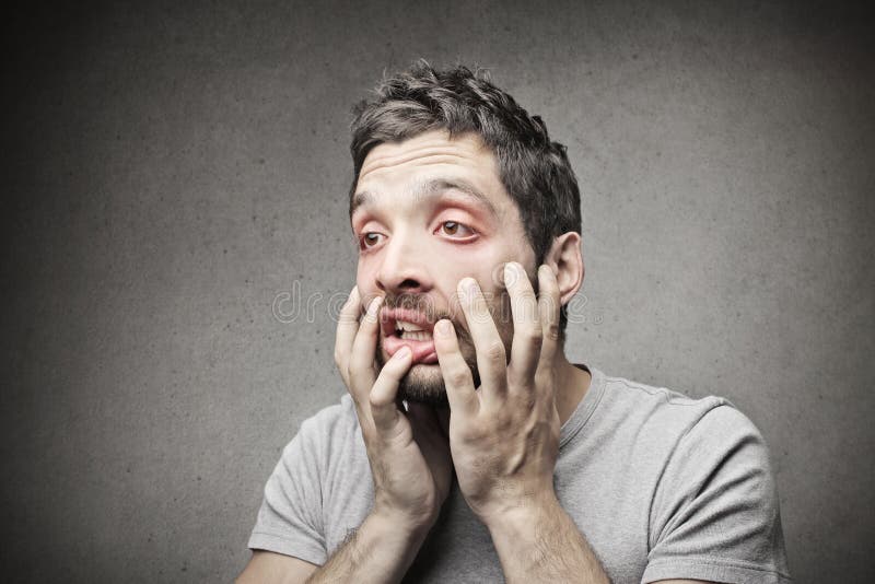 Desperate man stock image. Image of crazy, concept, face - 31067587