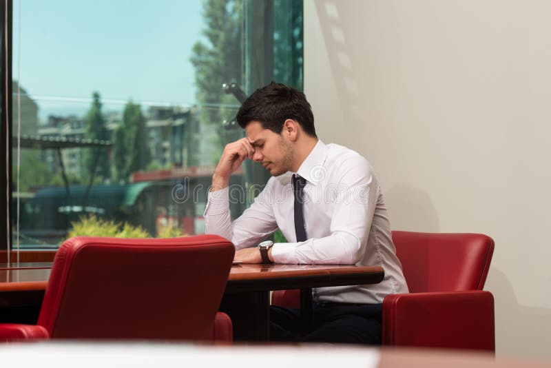 Desperate Manager Holding Hands on His Head Stock Photo - Image of ...