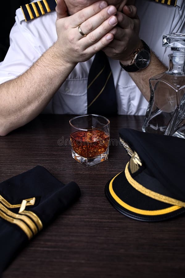 Desperate pilot stock photo. Image of bottle, alcoholic - 48653370