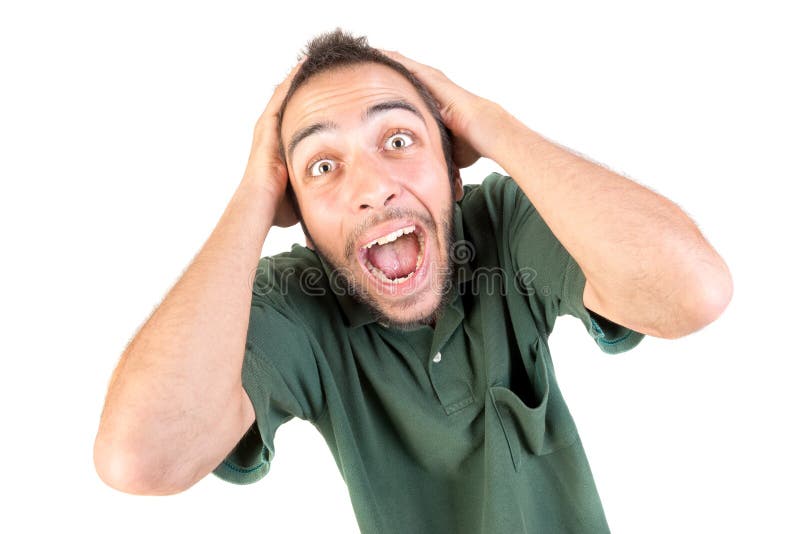 Young man expressions stock image. Image of stress, portrait - 103845045