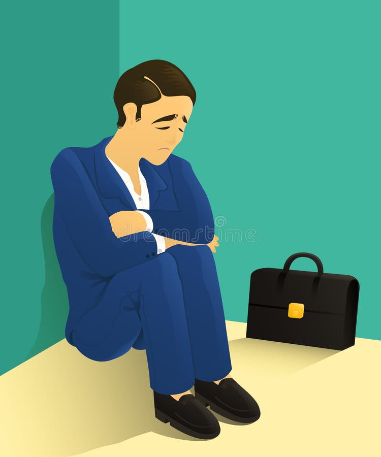 Despondent businessman stock vector. Illustration of suit - 45994614