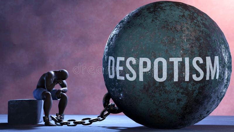 Despotism that limits life stock illustration. Illustration of hurt ...