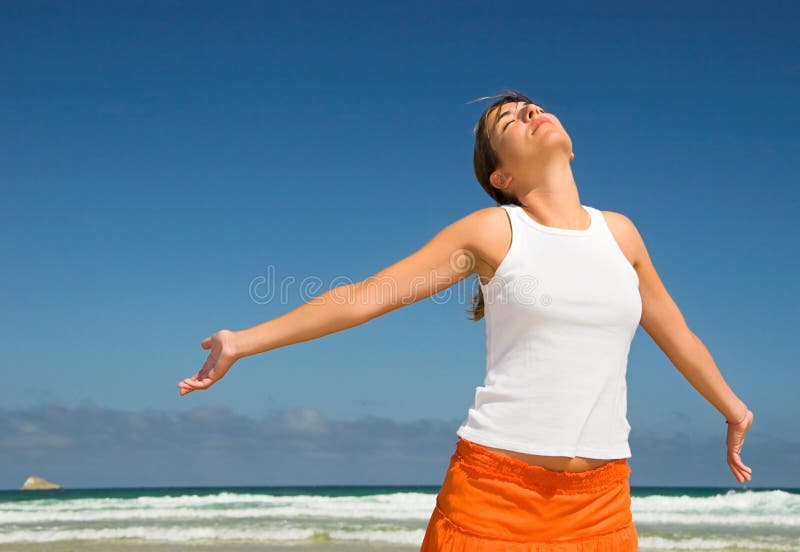 Despreocupado foto de archivo. Imagen de cubo, mano, libertad - 1835284