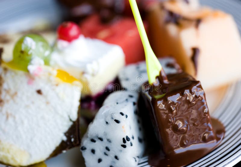 Selection of sweet cakes stock image. Image of cooking - 2416103