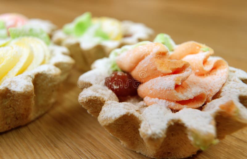 Dessert Baskets Cream Sprinkled Stock Image - Image of aroma, delicious ...