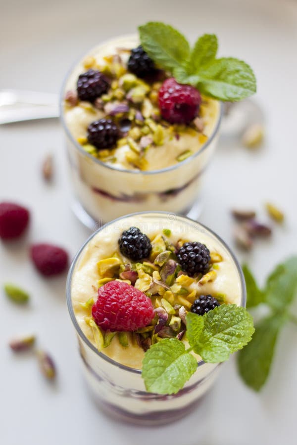Dessert with berries stock image. Image of snack, mascarpone - 25480869