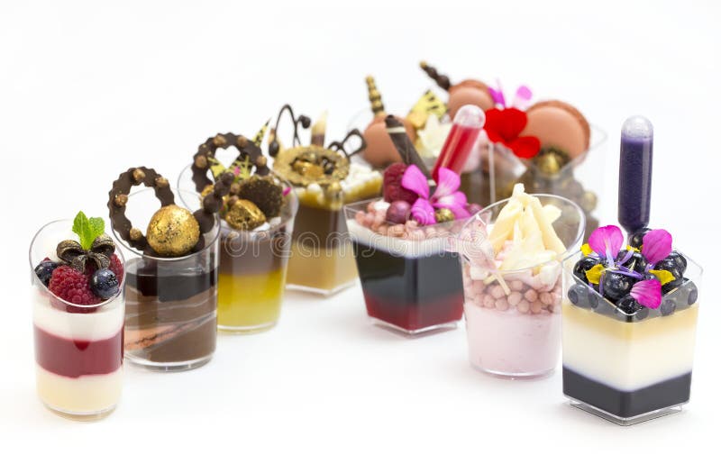 Dessert Canapes stock image. Image of chocolate, modern - 35048783