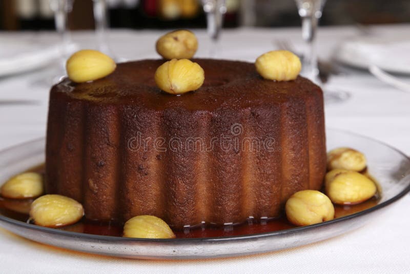 Dessert - chestnut pudding stock image. Image of chestnut - 23913619