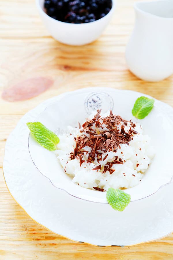 Dessert with Chocolate Risotto Stock Photo - Image of meal, lunch: 38652084
