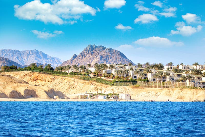Dessert Coast of Sharm El Sheikh, Egypt. Blue Sky with Clouds Stock ...