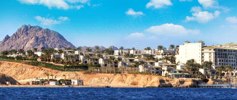 Dessert Coast of Sharm El Sheikh, Egypt. Blue Sky with Clouds Stock ...