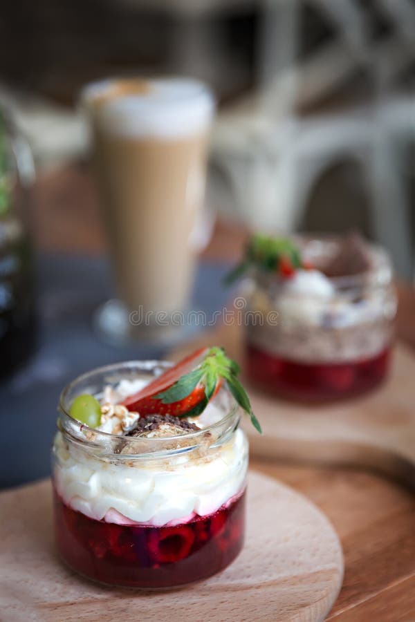 Dessert and coffee stock image. Image of meeting, strawberry - 98425689