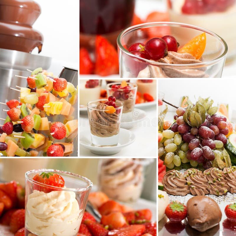 Dessert Collage stock image. Image of closeup, dessert - 15231461