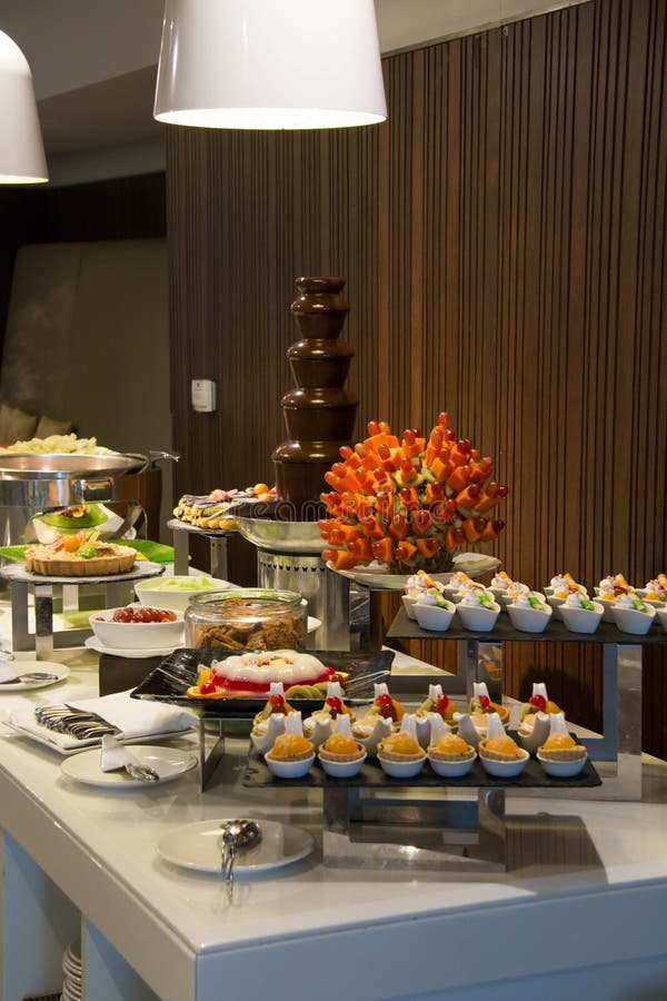 Dessert Corner at a Buffet Restaurant Stock Image - Image of lunch ...