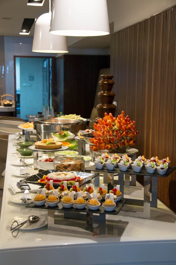 Dessert Corner at a Buffet Restaurant Stock Image - Image of lunch ...