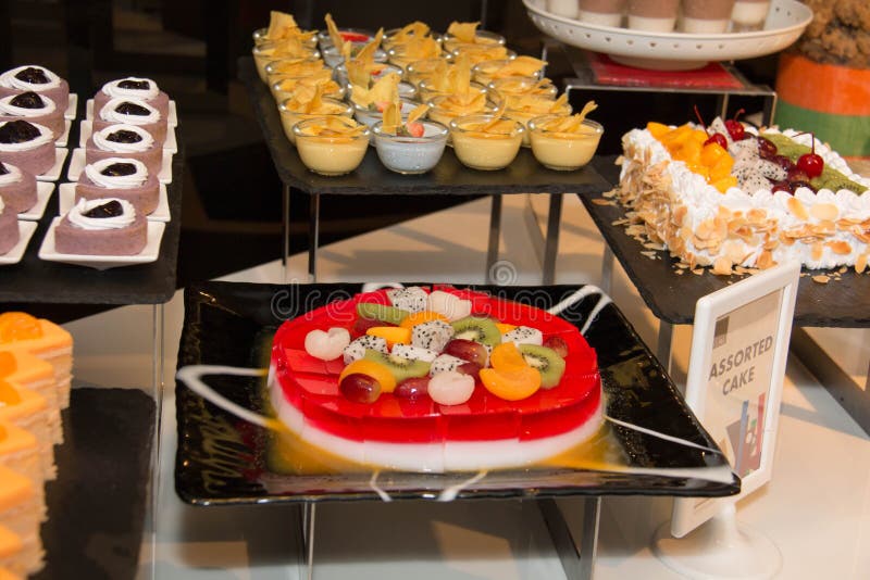 Dessert Corner at a Buffet Restaurant Stock Image - Image of pastry ...