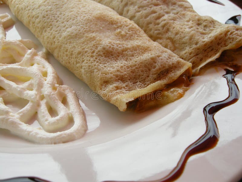Dessert crepes stock image. Image of crepe, pastry, crepes - 12024133