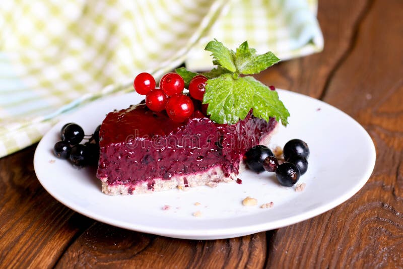 Dessert with Currant and Mint. Delicious and Healthy Dish Stock Image ...