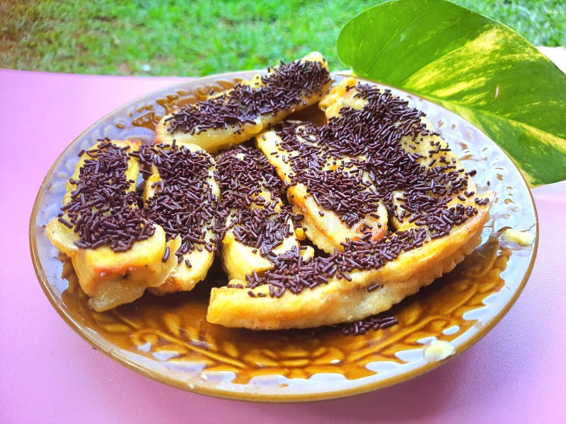 Choco Fried Bananas stock photo. Image of produce, choco - 253119278