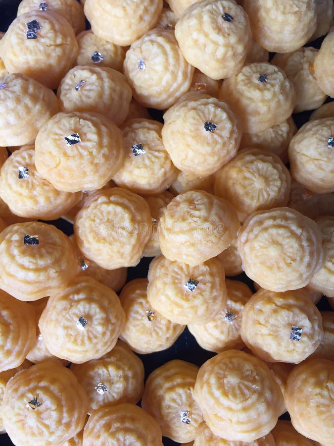 Dessert Gold Cookie stock photo. Image of thailand, gold - 74136860