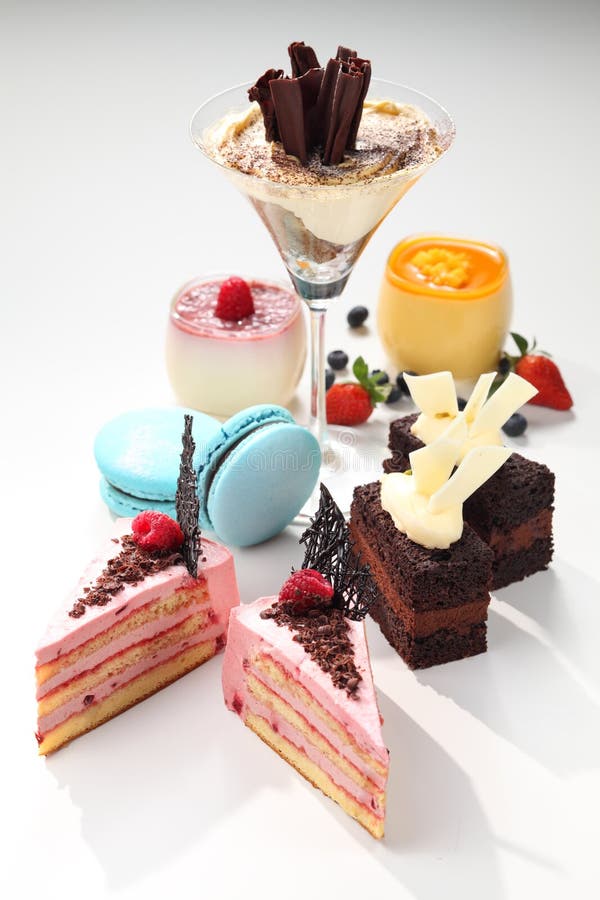 A selection of desserts stock image. Image of platter - 25132541