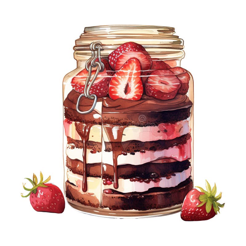 Dessert in a Jar stock image. Illustration of yummy - 304017615