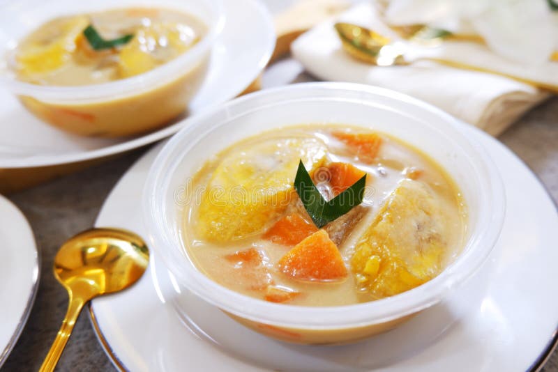 Dessert Kolak Pisang Labu from Indonesia Stock Image - Image of dairy ...