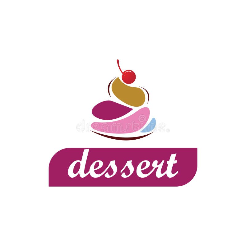 Dessert Logo Design Vector Icon Illustration Template Stock Vector ...