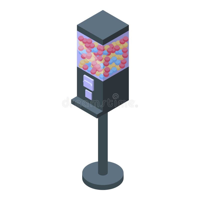 Dessert Machine Stand Icon Isometric Vector. Bubble Gum Stock ...