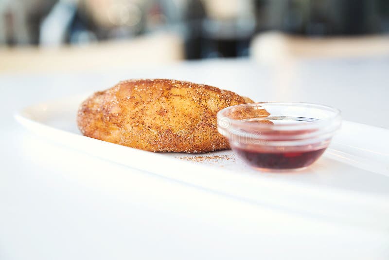 Dessert Made from a Mixture of Sweet with Jam Stock Photo - Image of ...