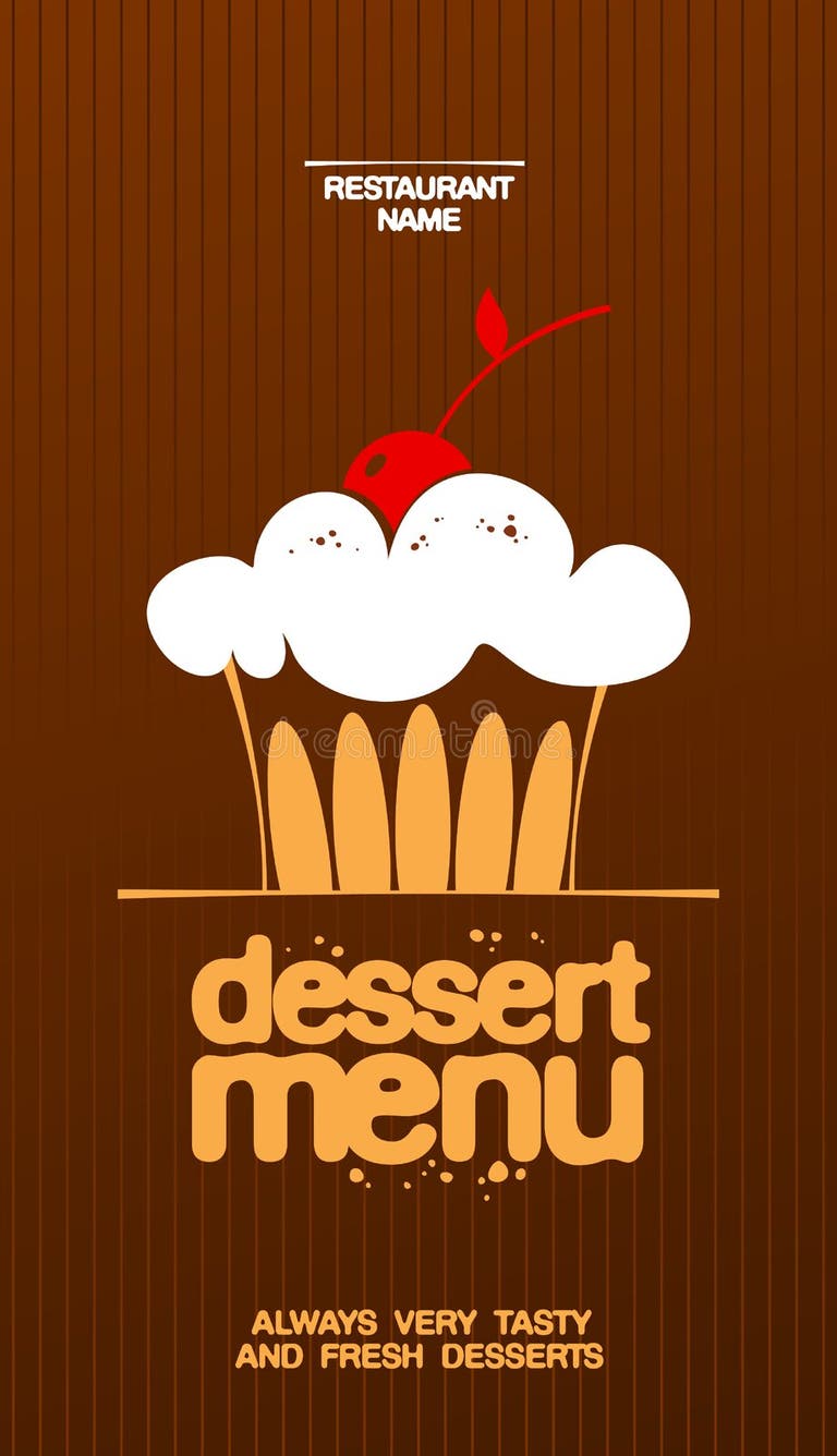 Dessert Menu Card Design Template Stock Illustrations – 13,740 Dessert ...