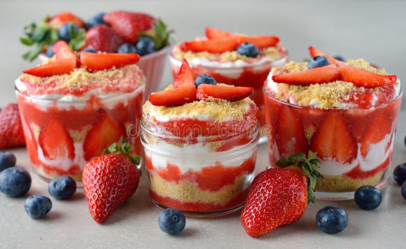Dessert Parfait Strawberry Cheesecake Stock Image - Image of cuisine ...