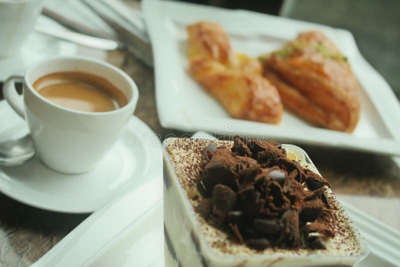 Dessert Pastries Coffee Breakfast Stock Image - Image of increasing ...