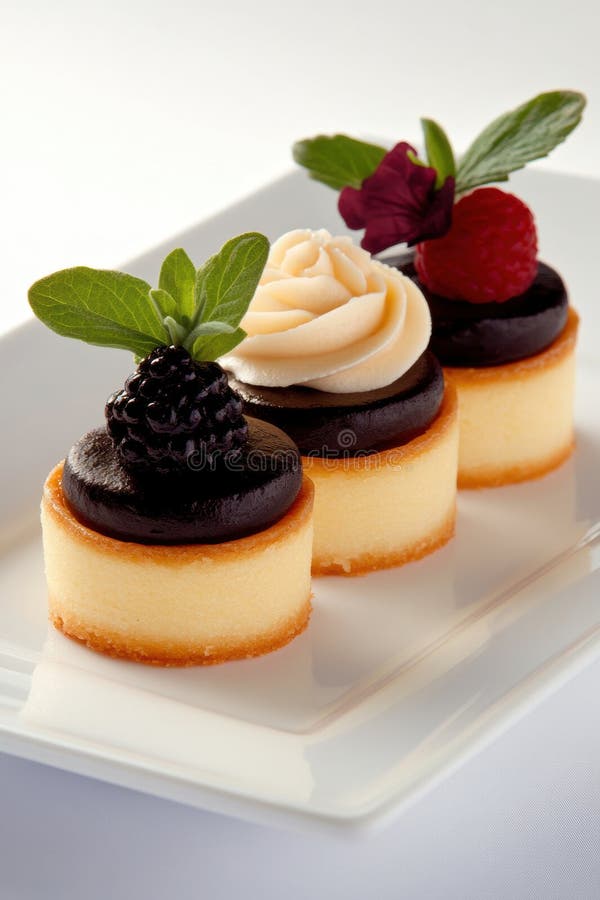 Dessert Photography, an Array of Mini Tarts Elegantly Presented on a ...