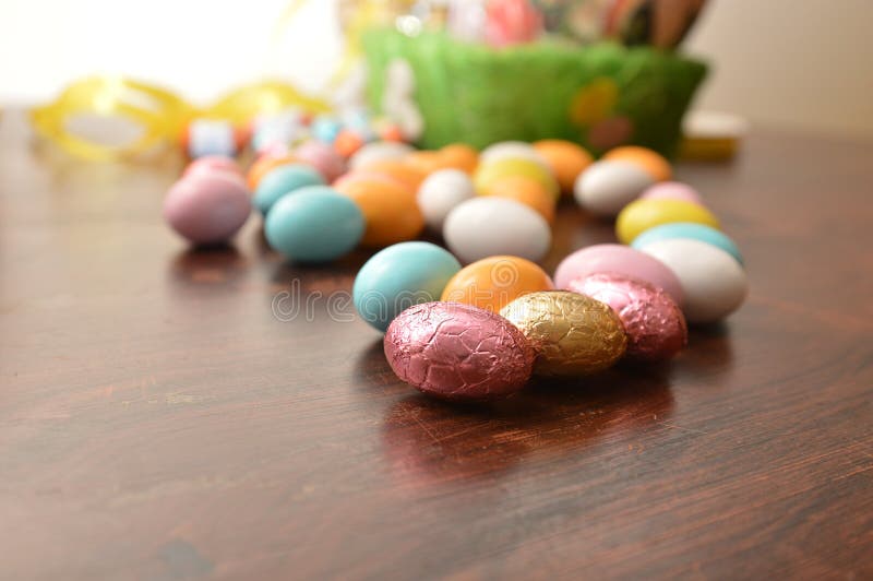 Easter Small Chocolate Eggs Stock Photo - Image of easter, chocolate ...