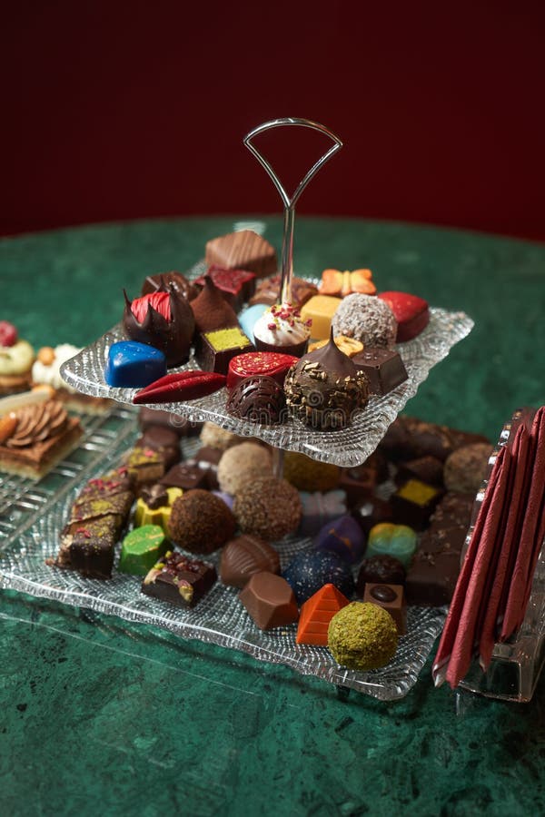 Dessert Plate with Assortment of Sweets, Piece of Cake, Cookies ...