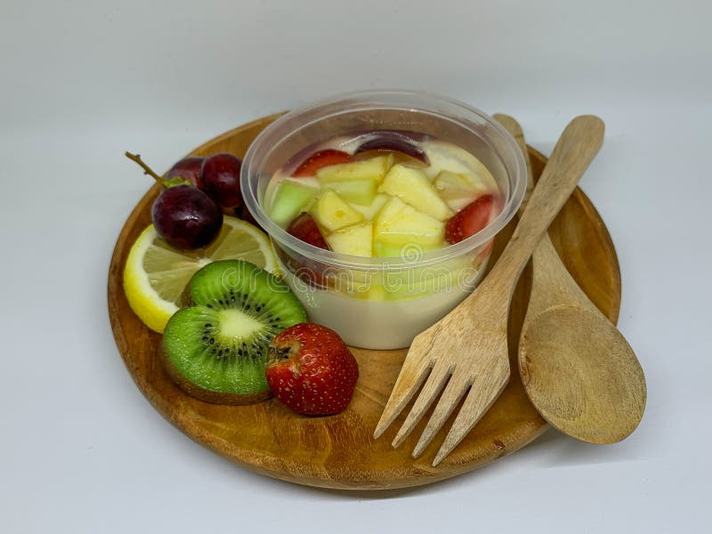 Dessert pudding silk fruit stock photo. Image of fruit - 262666840