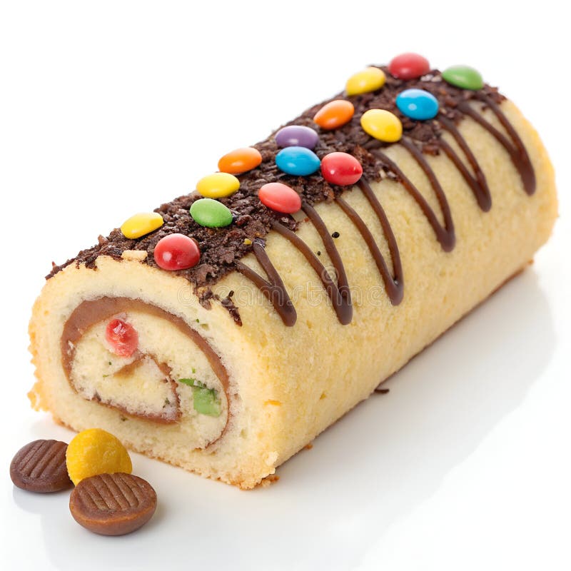 Dessert Roll with Candy and Chocolate Drizzle â€ Sweet Treat for ...