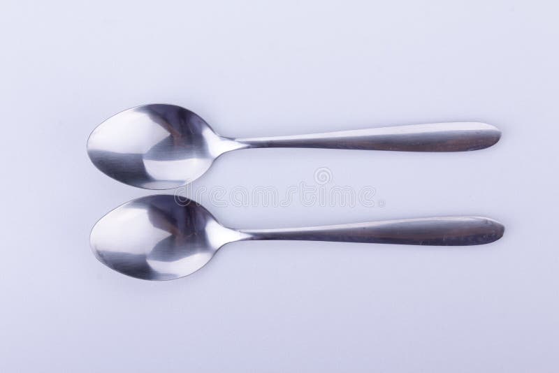 Dessert Spoon with Its Shadow on White Stock Photo - Image of clean ...