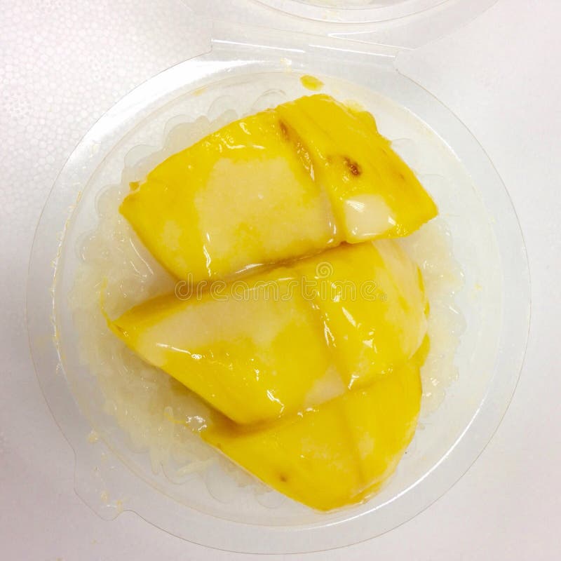 Dessert Sweet Sticky Rice with Mango Milk Stock Photo - Image of milk ...