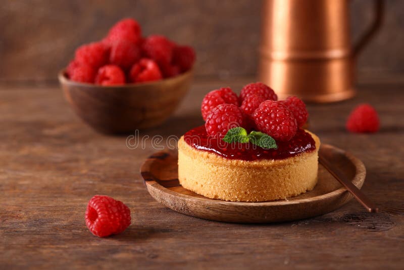 Dessert Tartlet with Fresh Raspberries Stock Photo - Image of tartlet ...