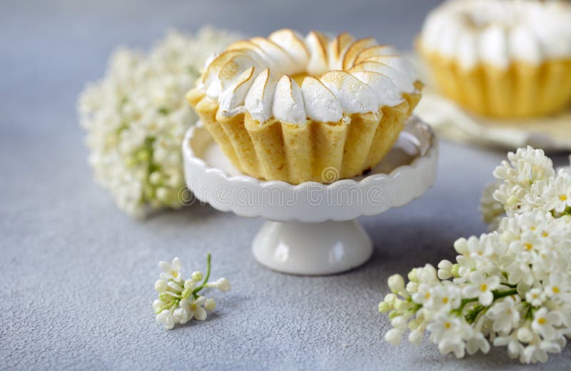 Tartlets with lemon cream stock image. Image of cake - 146821941